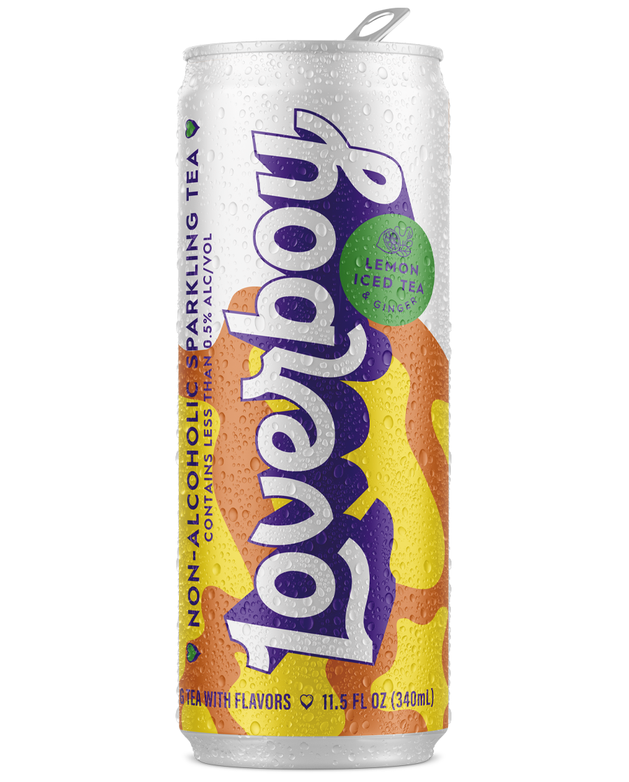 Loverboy Sparkling Lemon Iced Tea Non-Alc | The Open Road